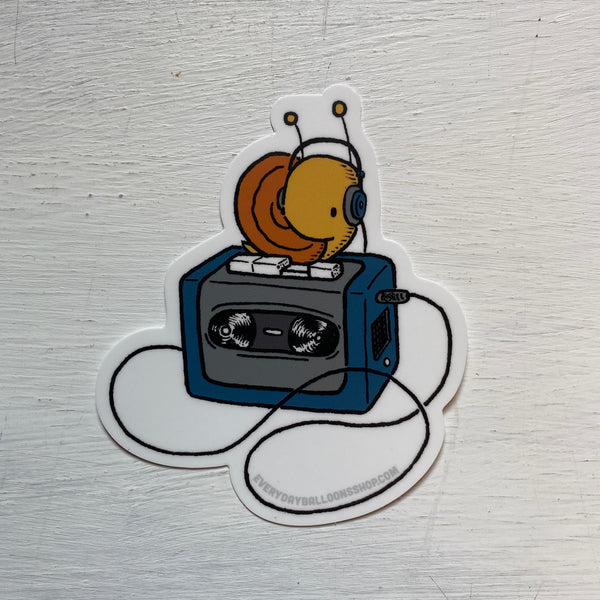 Walkman Snail Sticker – everyday balloons