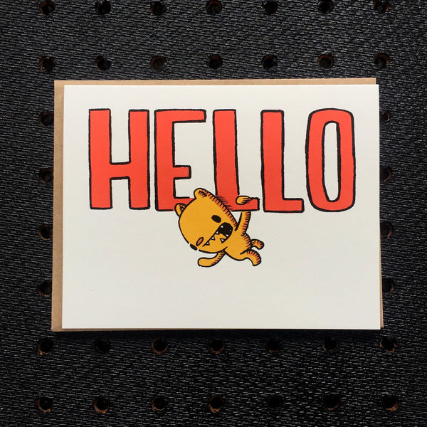 hello - bear - greeting card – everyday balloons