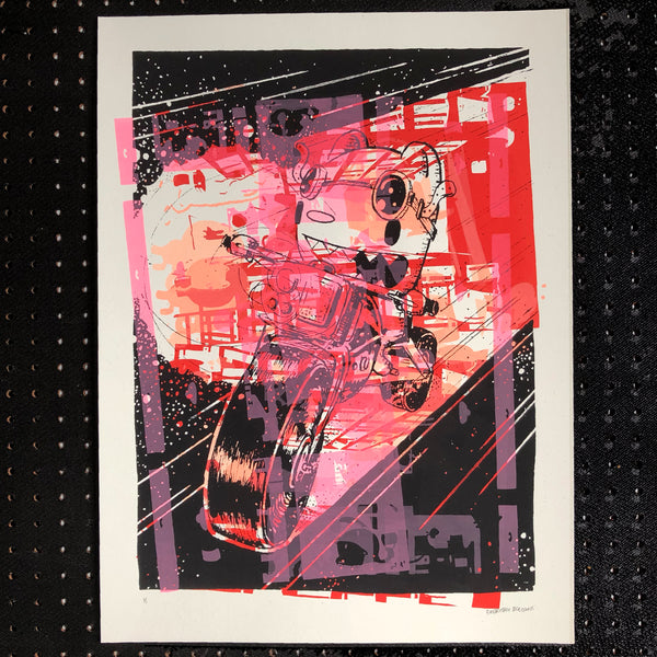 #4 mono print/test print screen print (18x24) – everyday balloons